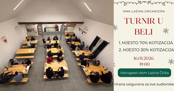 MNK Lazina u petak organizira turnir u beli: I roštilj za sve sudionike ...